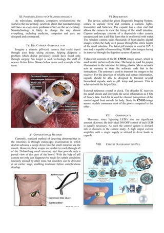 Pill Camera - An Application of Bio Medical Technology | PDF