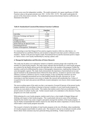 User Perception of the Retail Loyalty Programs in the City of Kolkata ...
