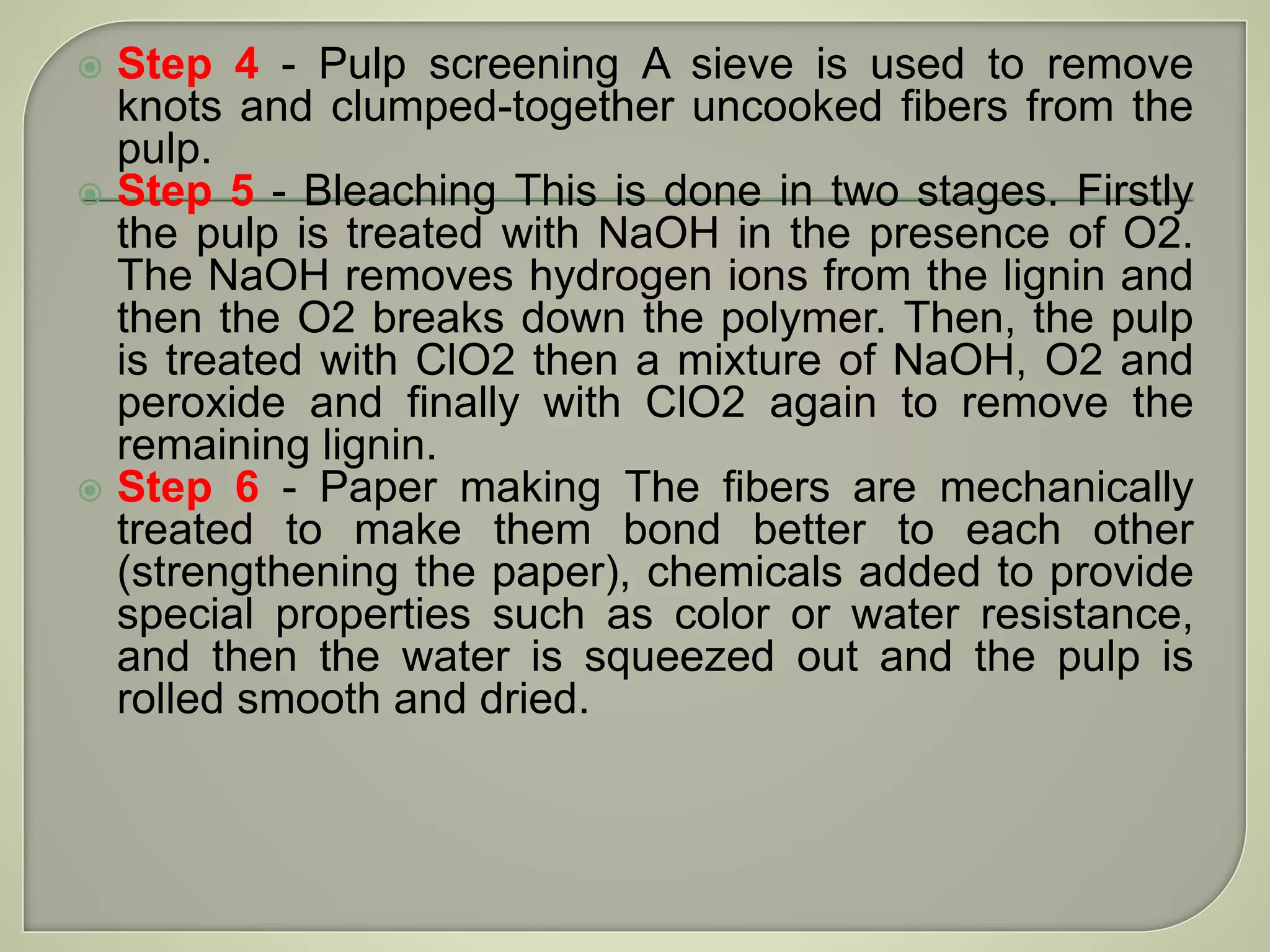 Paper production process | PPTX