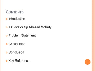 Locator ID Separation Using Device Unique ID | PPT