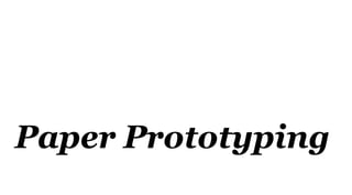 Paper prototyping | PDF