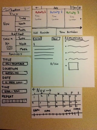MyTime - Paper prototyping | PDF