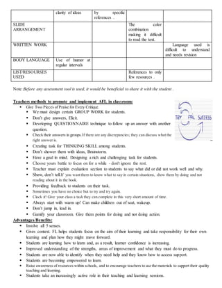 FORMATIVE TO SUMMATIVE ASSESSMENT | PDF
