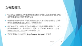 [論文紹介] Skip-Thought Vectors | PPTX | Technology & Computing
