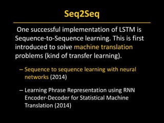 RNN and sequence-to-sequence processing | PPT