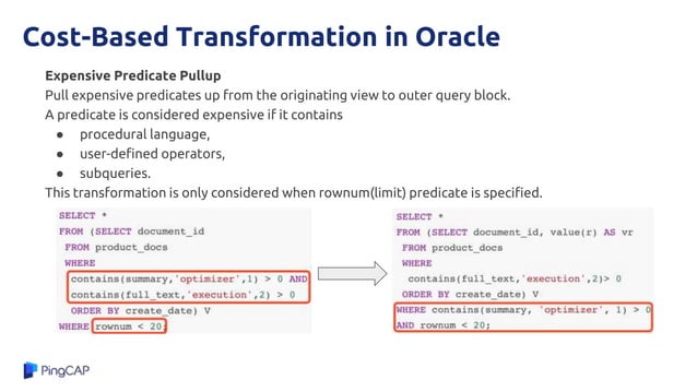 Paper Reading Cost Based Query Transformation In Oracle Pptx Databases Computer Software