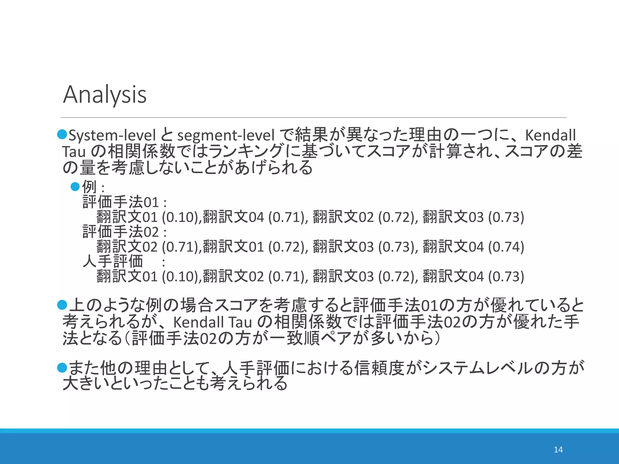 論文紹介 Reval A Simple And Effective Machine Translation Evaluation