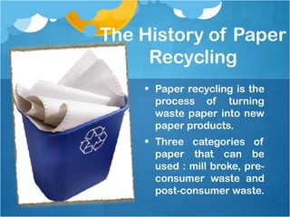Paper recycling | PPT