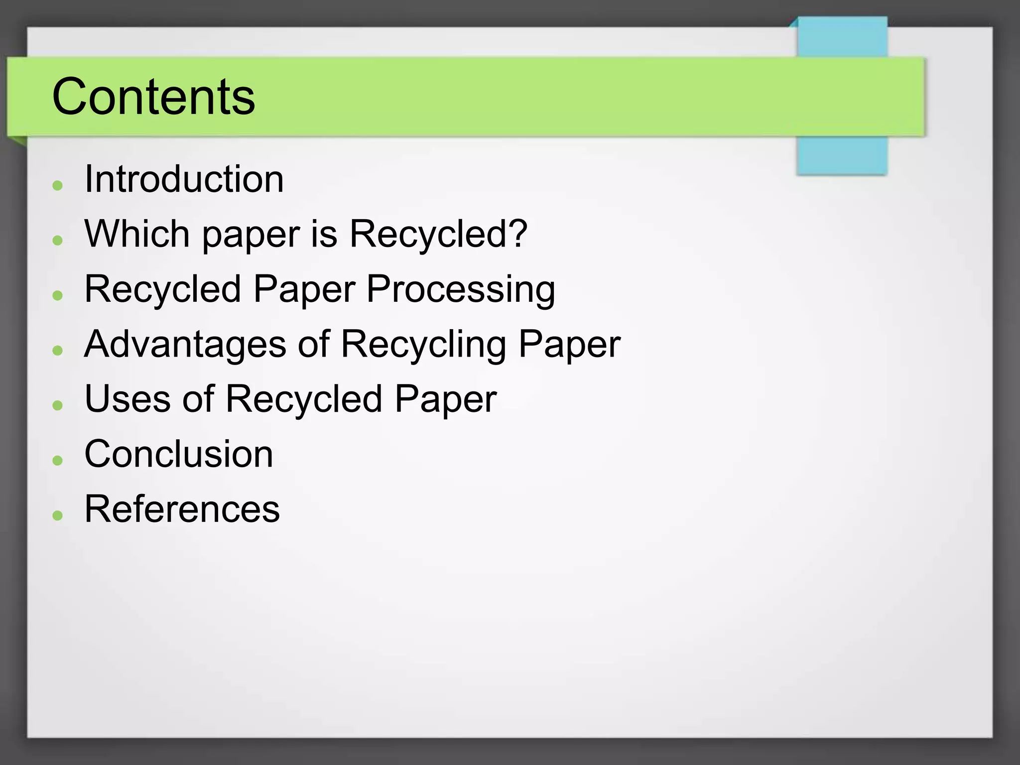 Paper recycling | PPTX