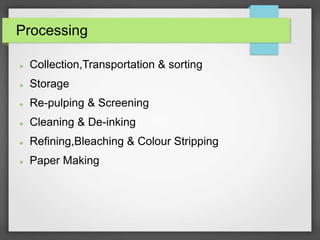 Paper recycling | PPTX