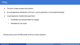 Neural Discrete Representation Learning - A paper review | PDF