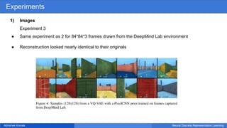 Neural Discrete Representation Learning - A paper review | PDF