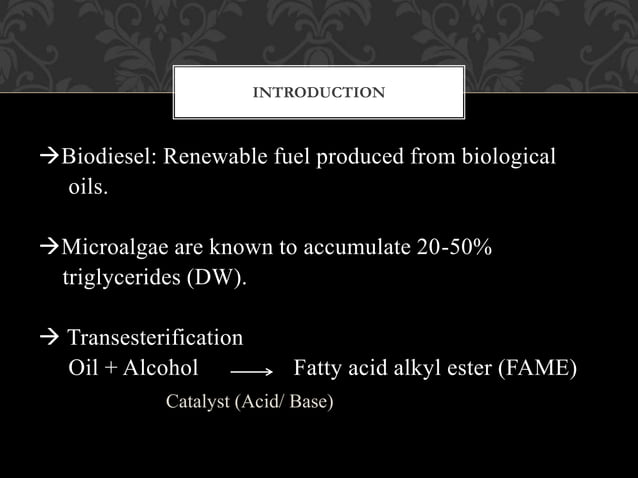 Biodiesel production by simultaneous extraction and conversion of total lipids from microalgae ...