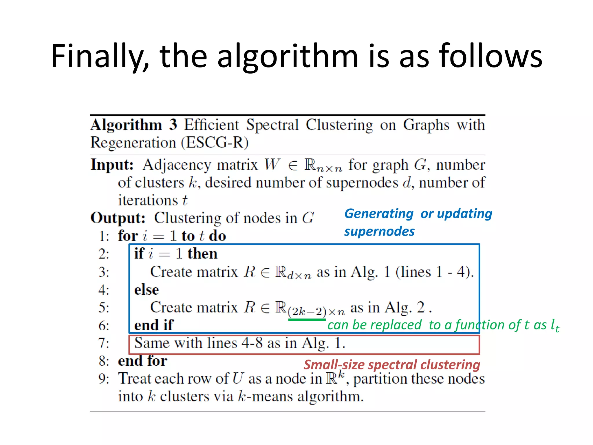 IJCAI13 Paper review: Large-scale spectral clustering on graphs | PPT
