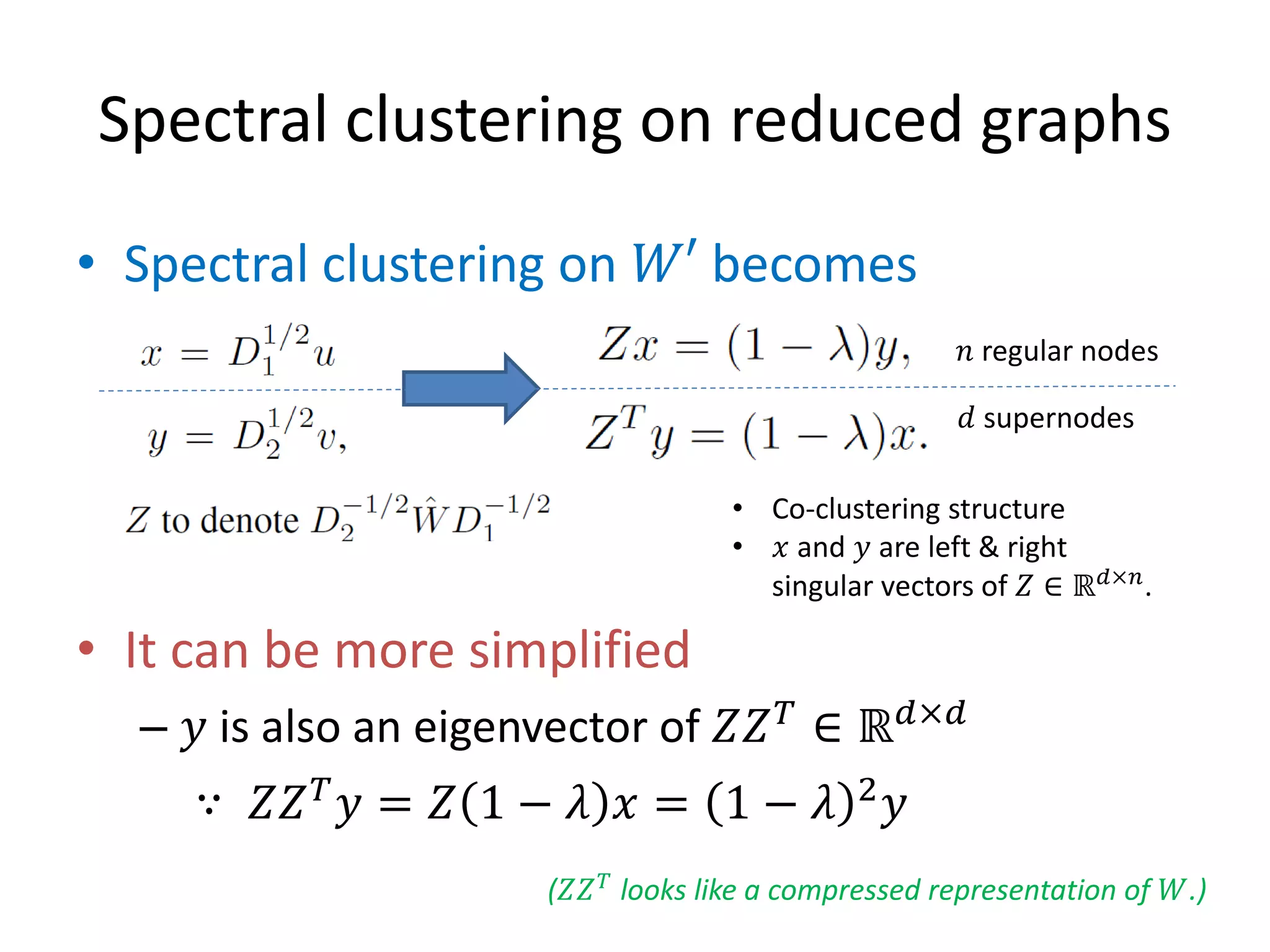IJCAI13 Paper review: Large-scale spectral clustering on graphs | PPT