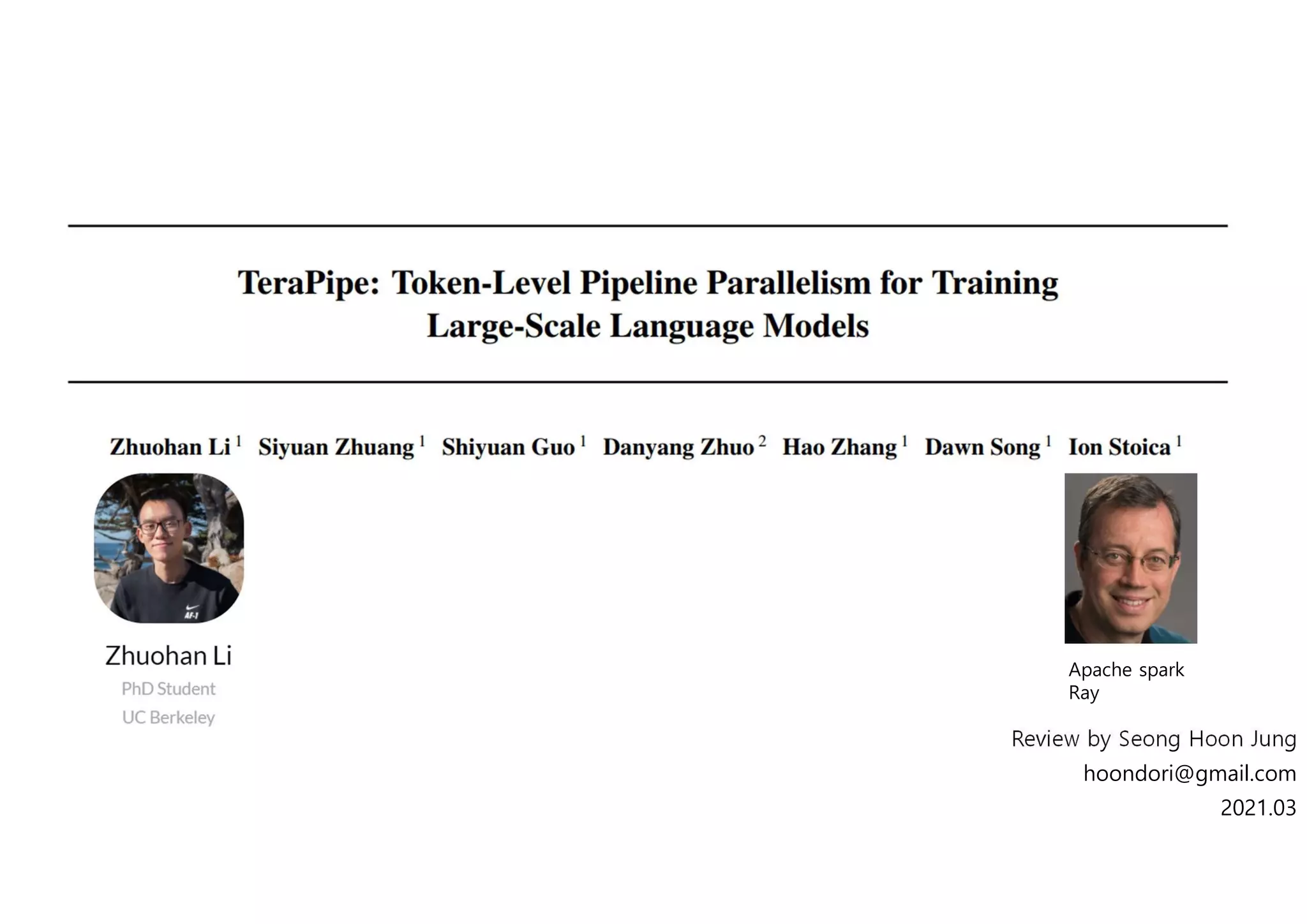 [Paper review] tera pipe: token level pipeline parallelism for training large-scale language ...