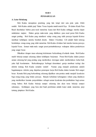 Paper Peran Roh Kudus di dalam Gereja dan Buah Roh | DOCX