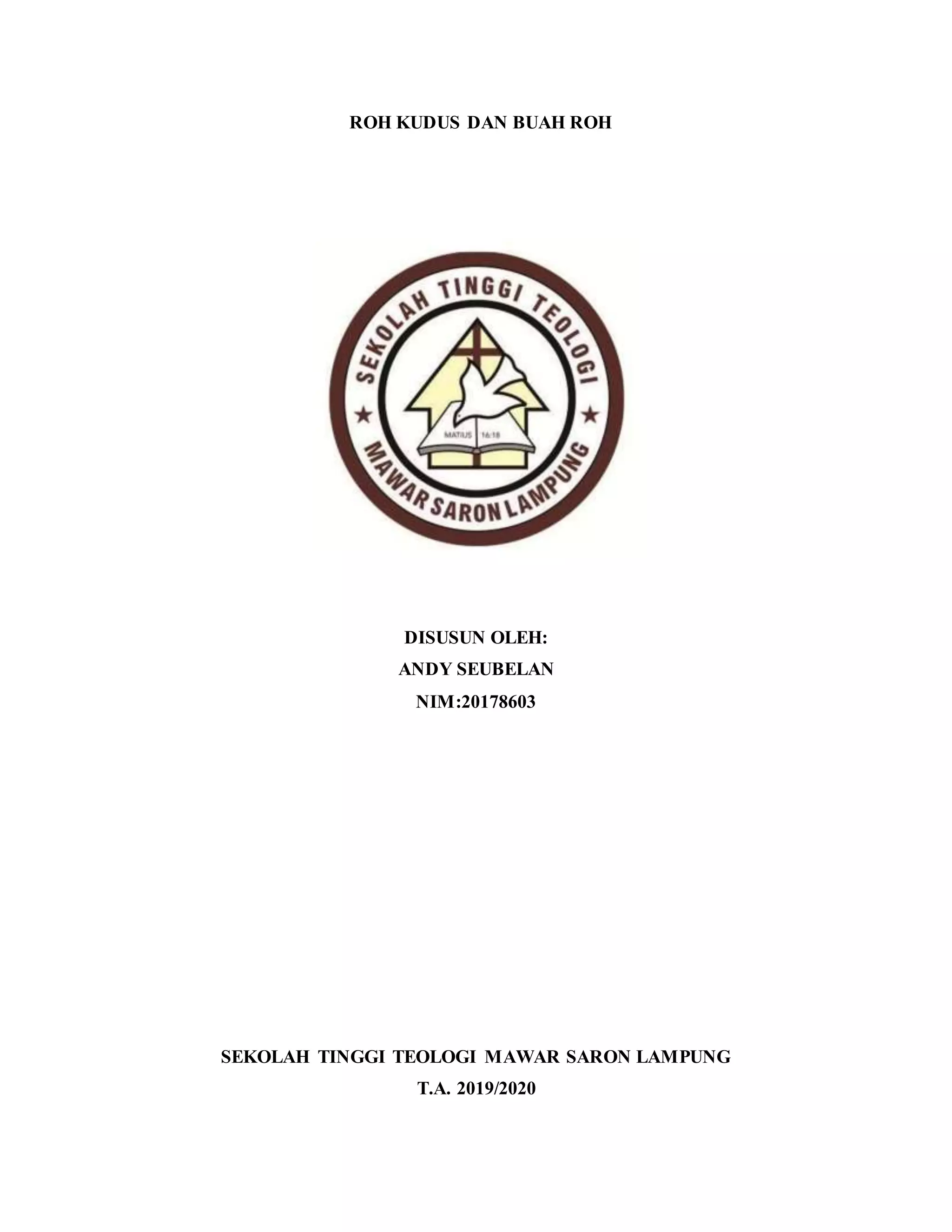 Roh Kudus dan Buah Roh | DOCX