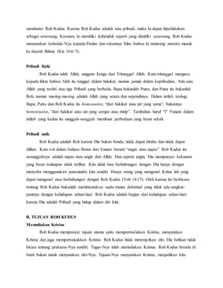 Roh Kudus dan Buah Roh | DOCX