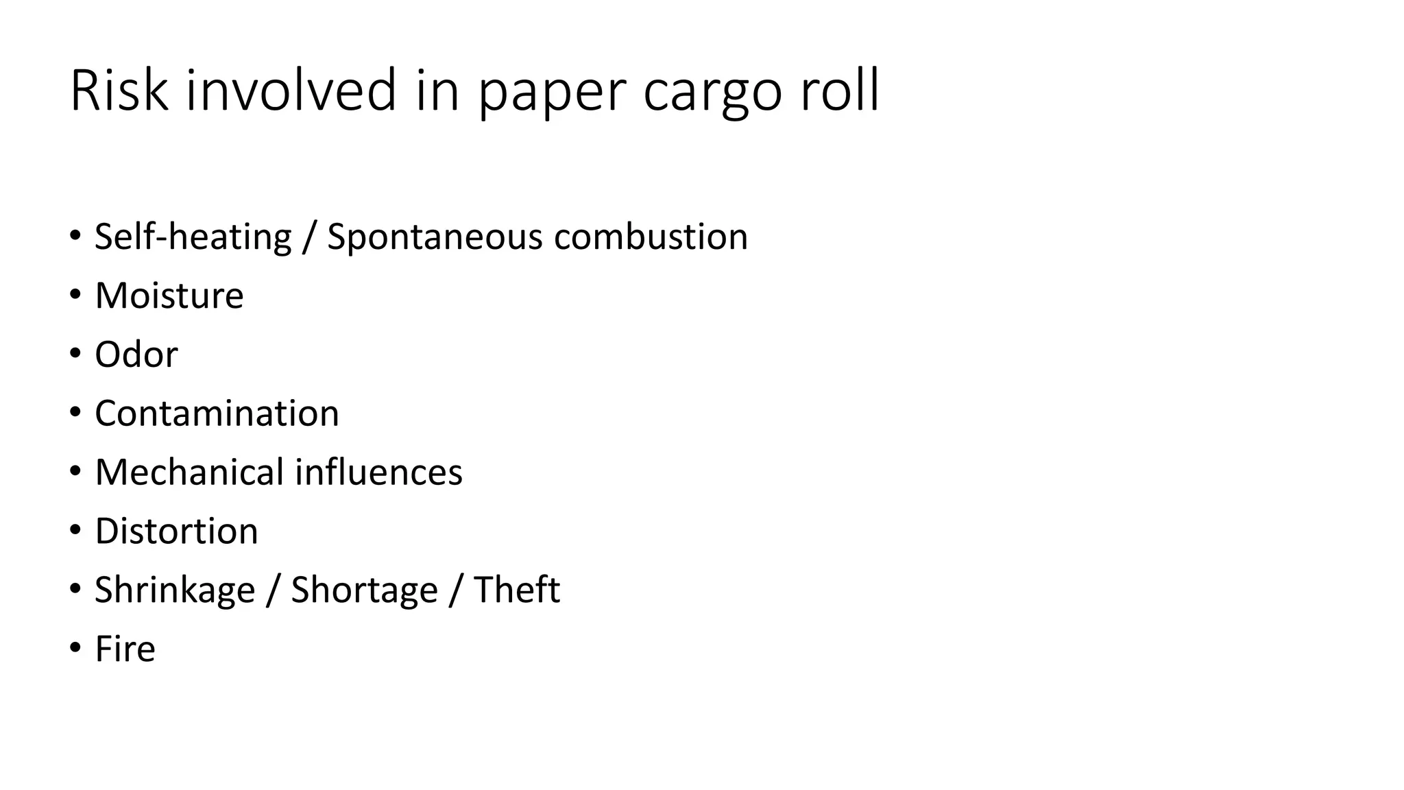 Paper roll cargo-handling, risk, precatiouns | PPTX