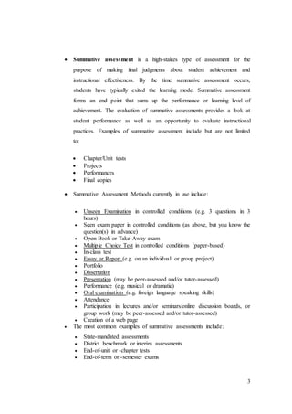 PHYSICS ASSESSMENT General Types of Assessment and The Types of Scales ...