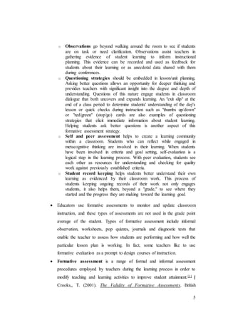 PHYSICS ASSESSMENT General Types of Assessment and The Types of Scales ...