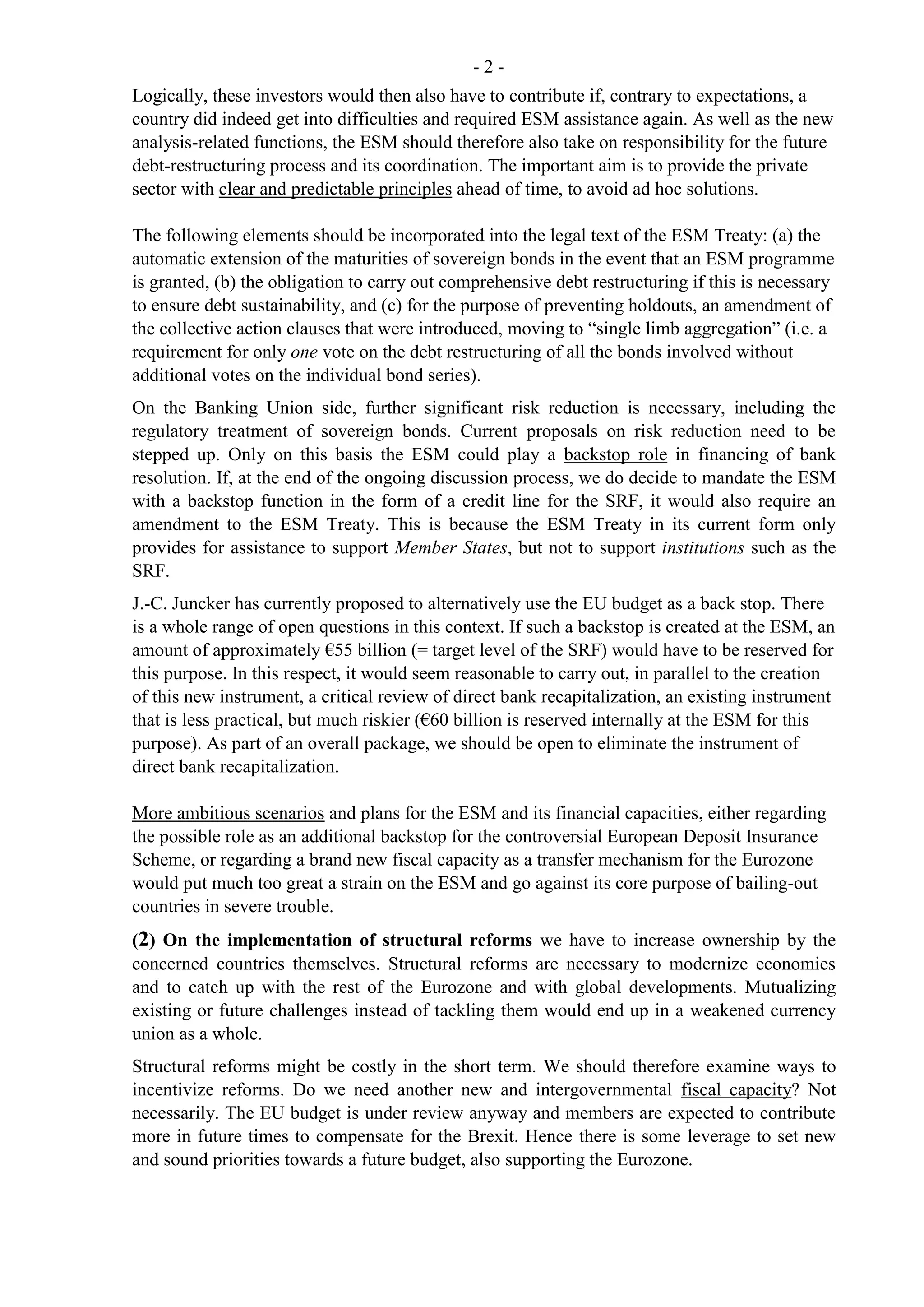 Paper Schaeuble | PDF | Civic affairs | Politics