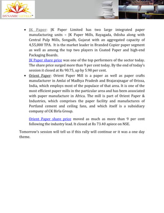 Paper sector | PDF | Commodities | Economy