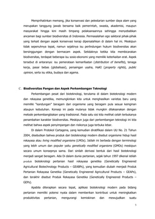 Perlindungan biodiversitas pangan Indonesia | DOC