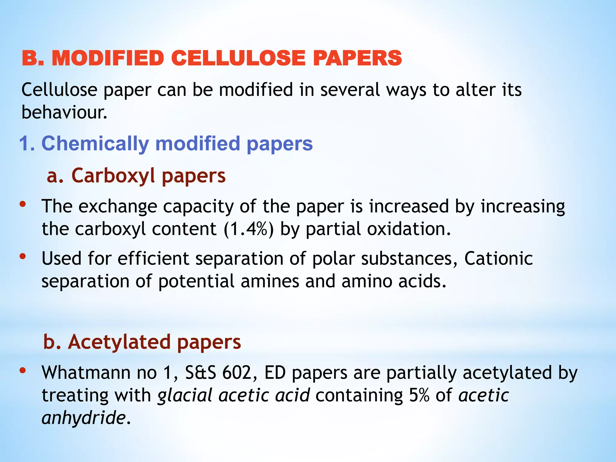Paper Chromatography | Types of Papers Used | PPTX