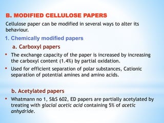 Paper Chromatography | Types of Papers Used | PPTX
