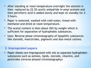 Paper Chromatography | Types of Papers Used | PPTX