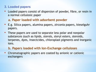Paper Chromatography | Types of Papers Used | PPTX