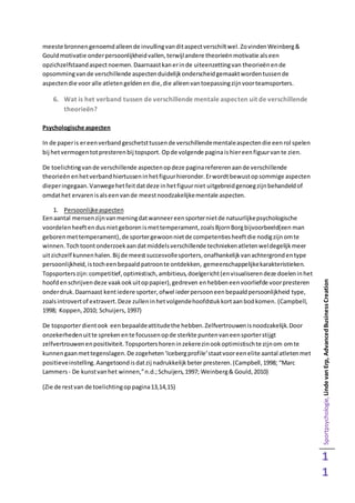 Paper sportpsychologie | PDF