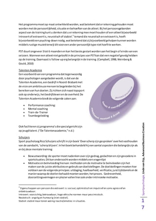 Paper sportpsychologie | PDF