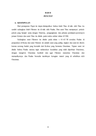 PAPER SURAT PENGEMBALAAN | DOCX