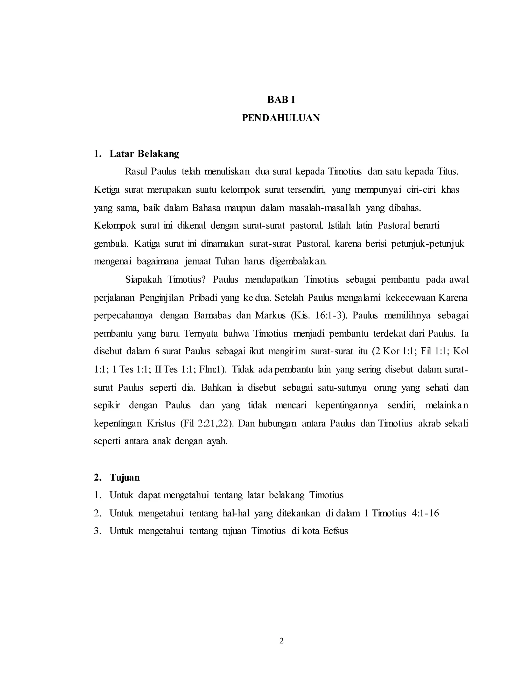 Paper tafsir PB (1 tim 4) malvin liwuto | DOCX