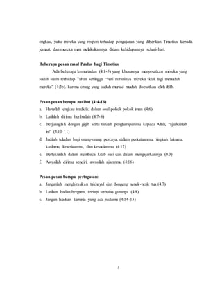 Paper tafsir PB (1 tim 4) malvin liwuto | DOCX