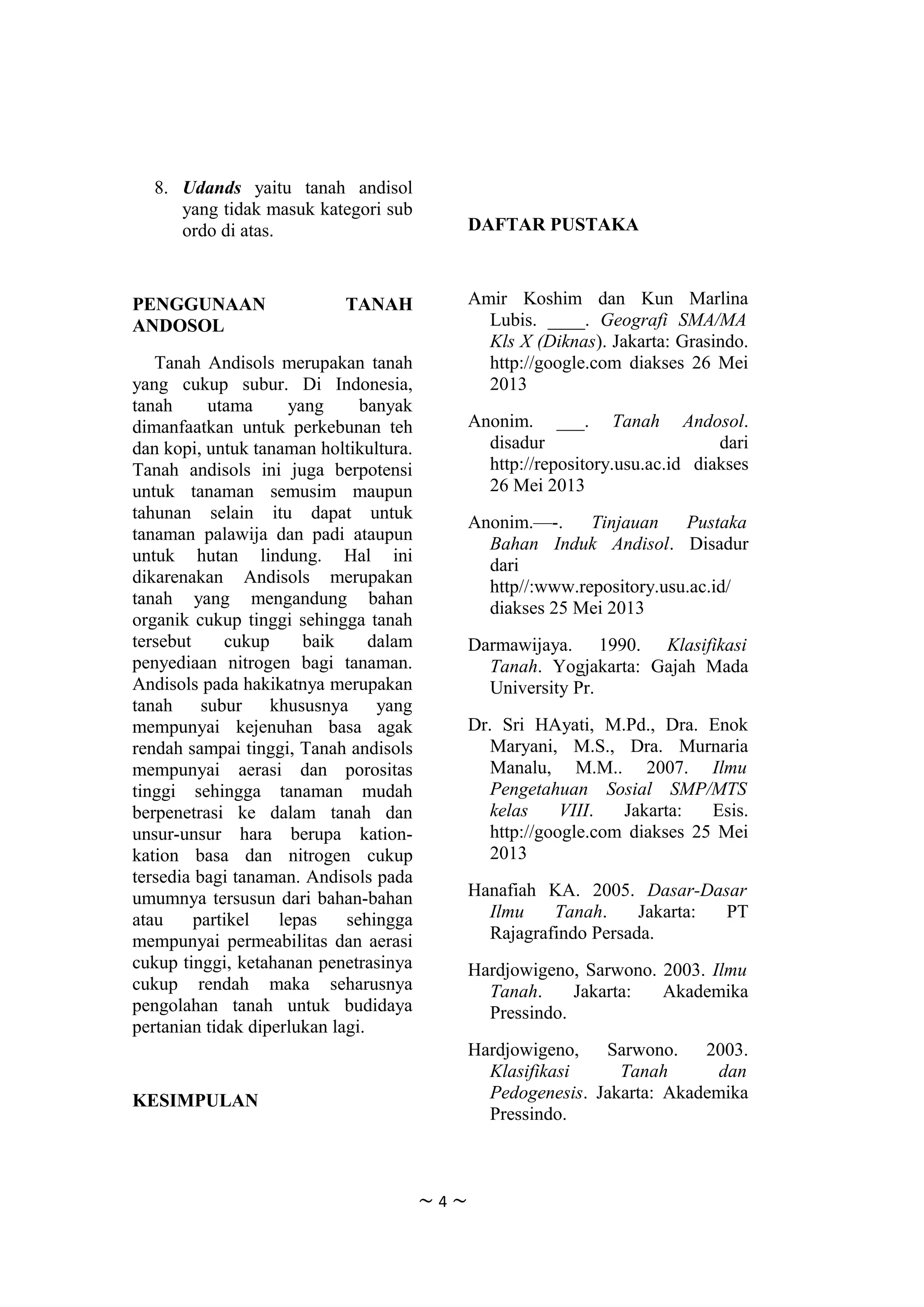 Paper tanah andosol | DOC