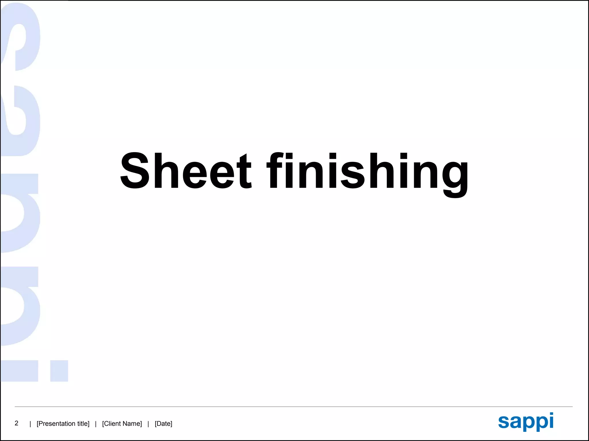 Paper Technology Finishing Sheets | PDF