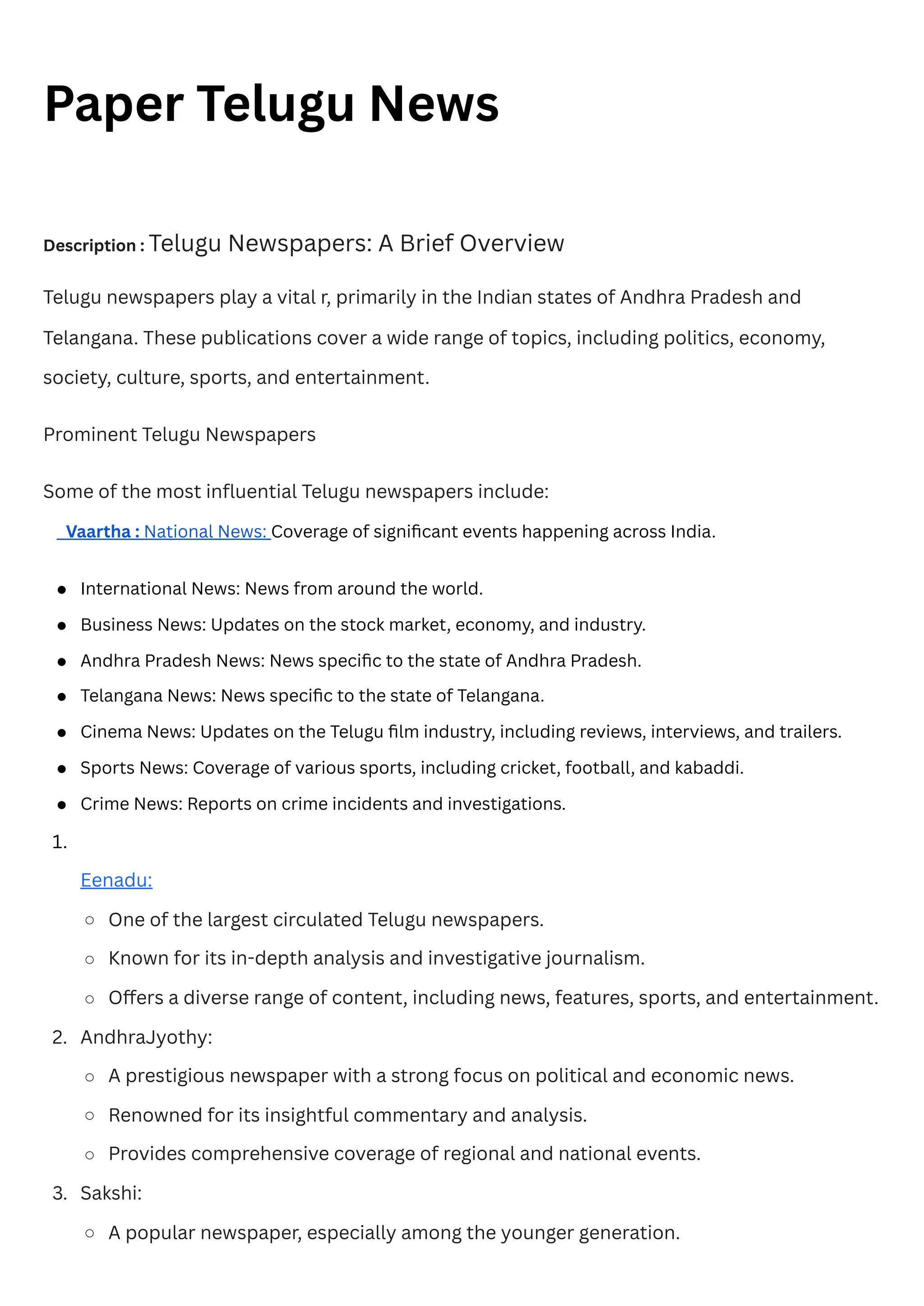 Paper Telugu News Paper Telugu News Paper Telugu News | PDF