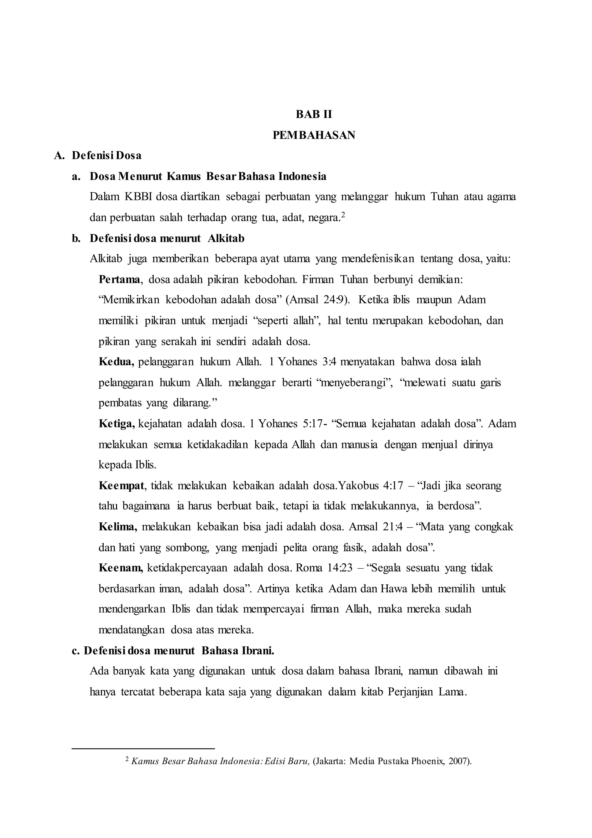 Paper tentang dosa warisan | DOCX