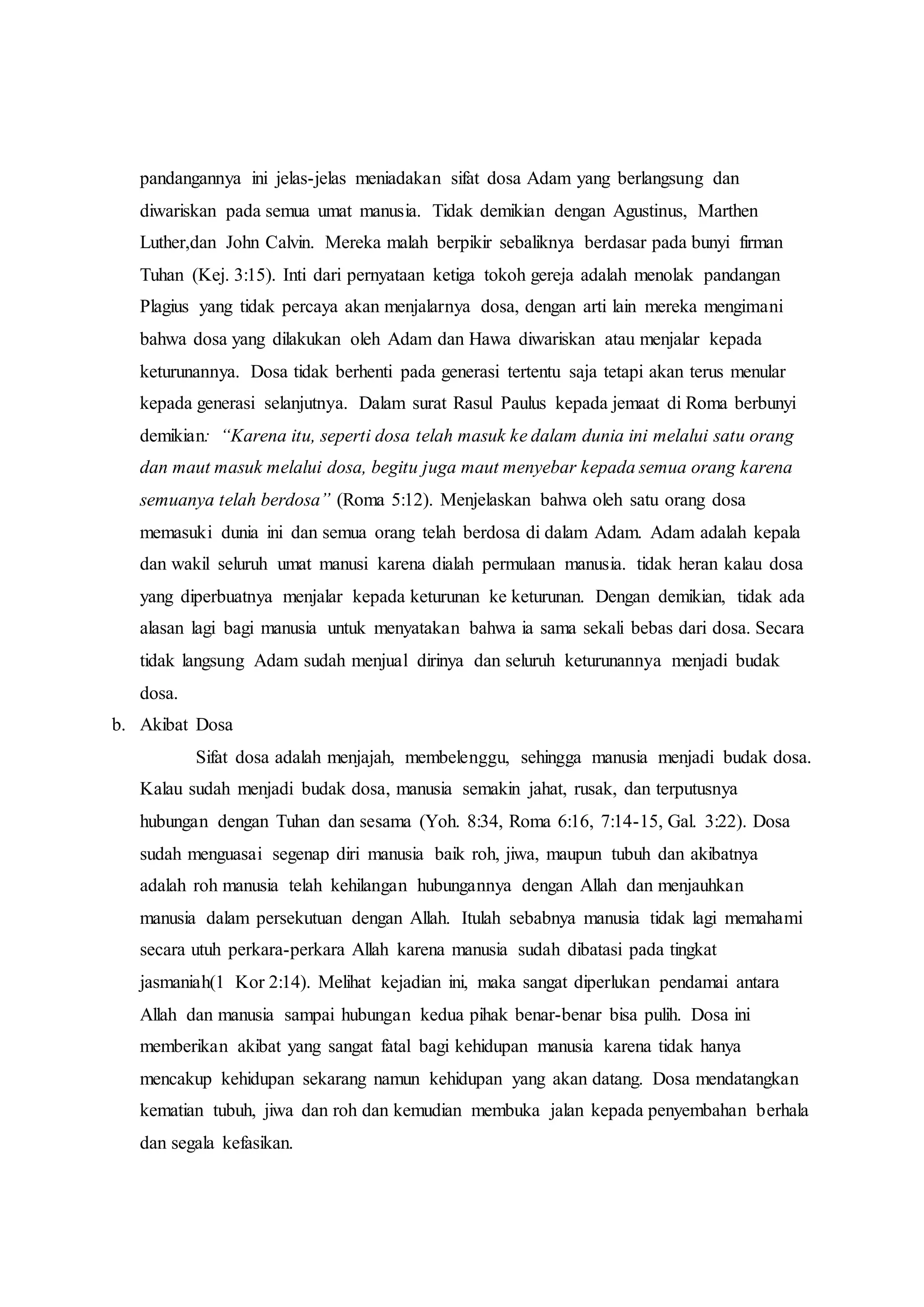 Paper tentang dosa warisan | DOCX