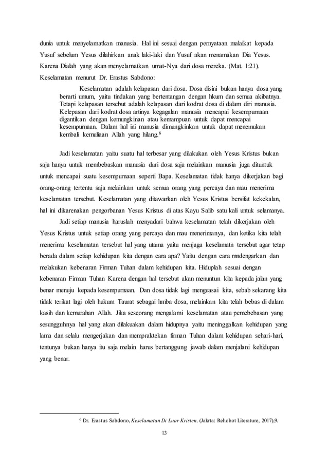 Paper teologi perjanjian baru "PENEBUSAN" (Ferdianus Seo) | PDF