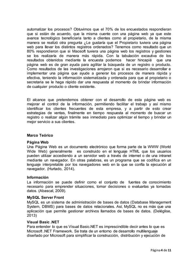 Ejemplo de un Paper proyecto maosoft | PDF