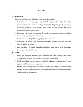 Paper Keci Beling tanaman obat | DOC