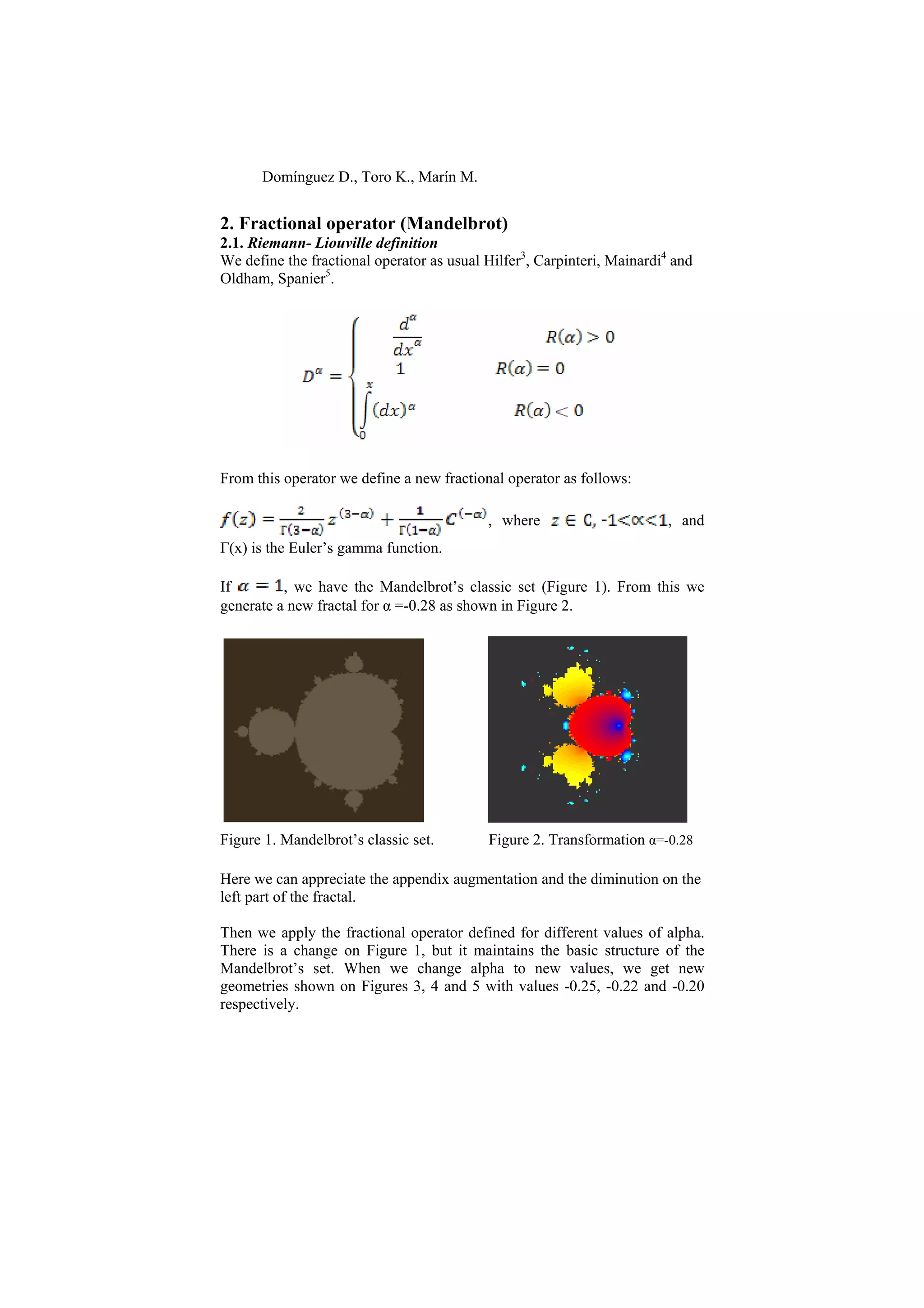 Transformation of Classical Fractals applying Fractional Operators | PDF
