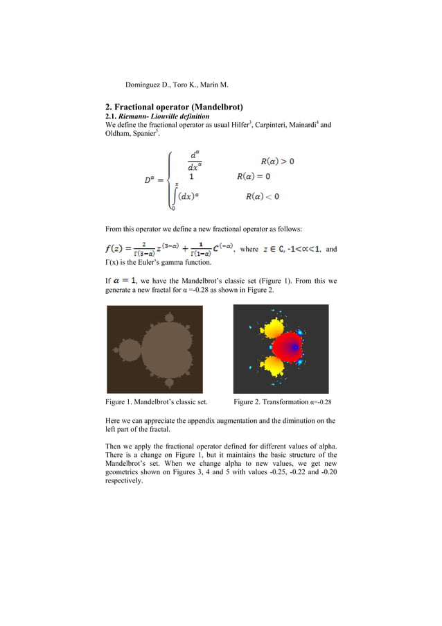 Transformation of Classical Fractals applying Fractional Operators | PDF