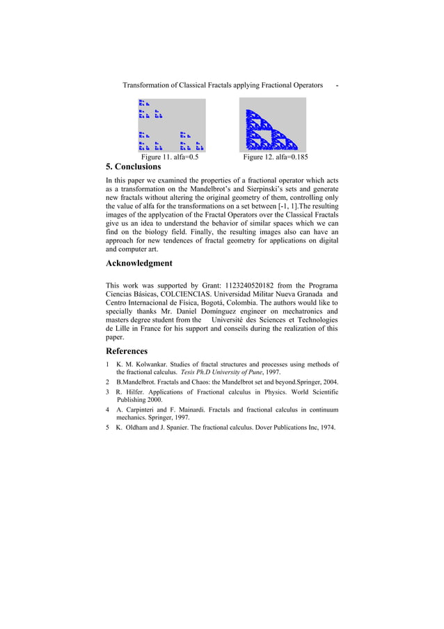 Transformation Of Classical Fractals Applying Fractional Operators Pdf
