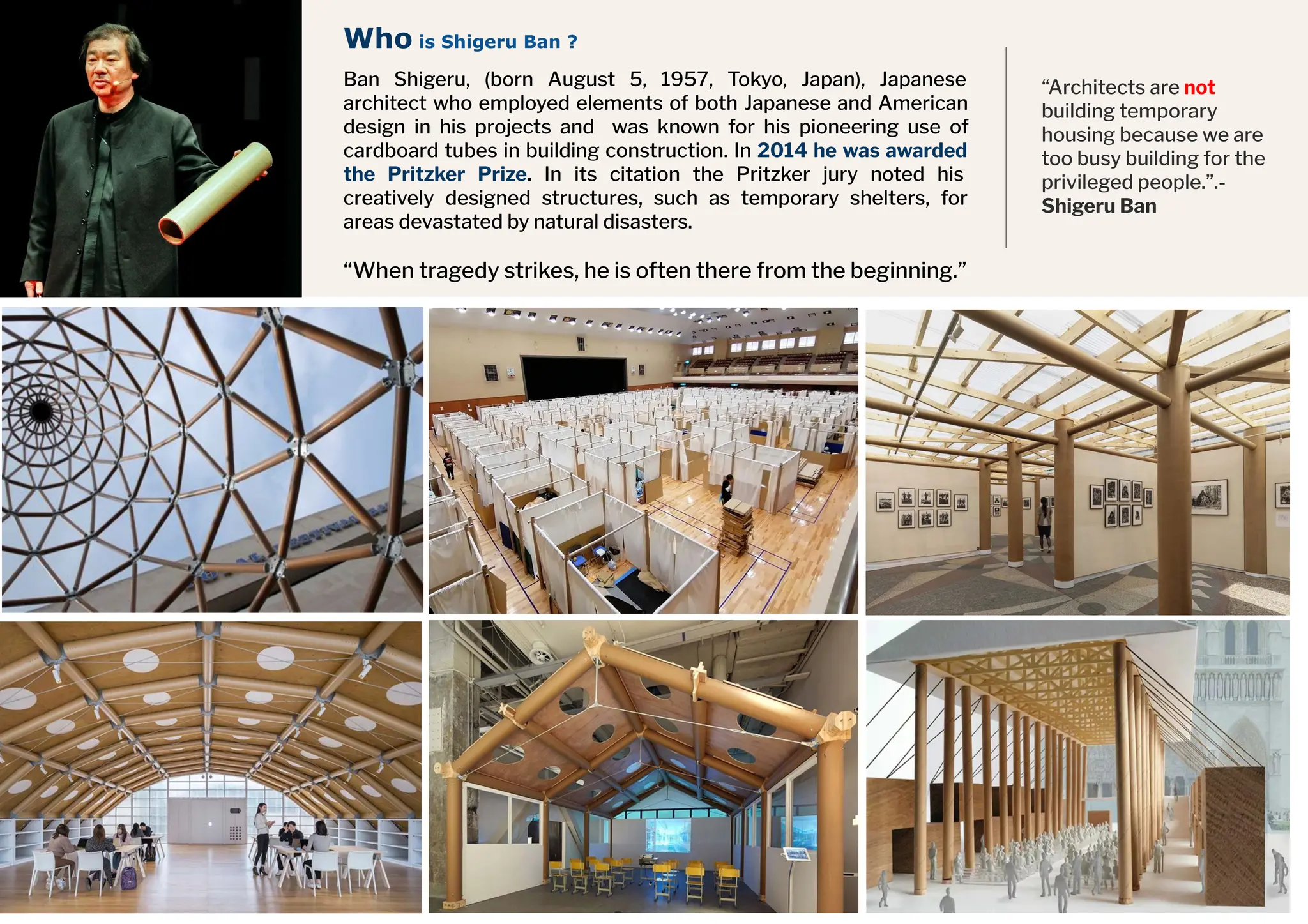 Paper Tube : Shigeru Ban projects and Case Study of Cardboard Cathedral ...